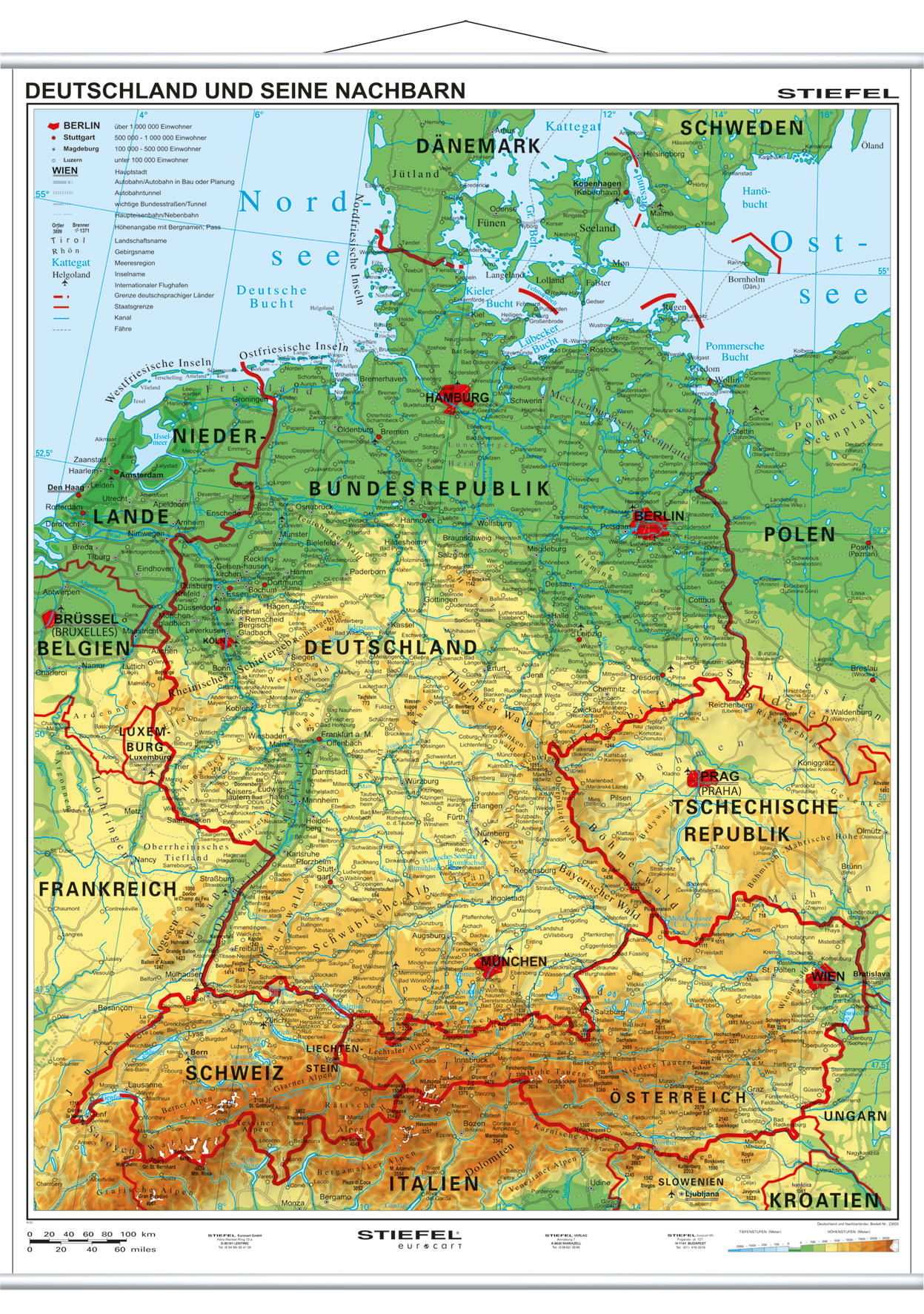 Deutschlandkarte Mit Angrenzenden Landern